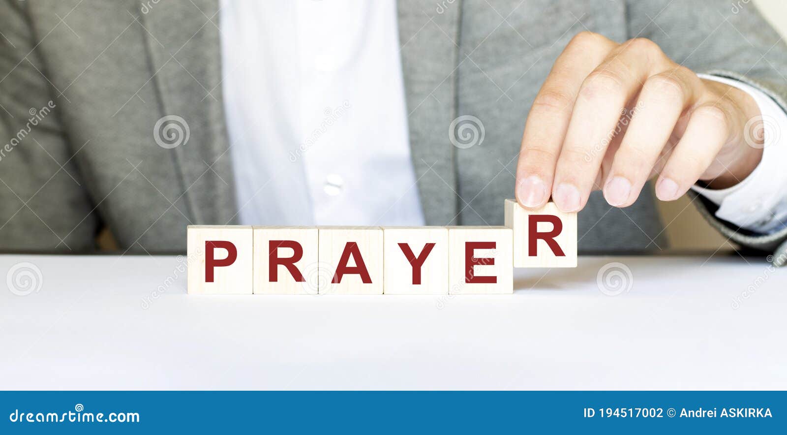 Word PRAYER Made with Wood Building Blocks Stock Photo - Image of ...