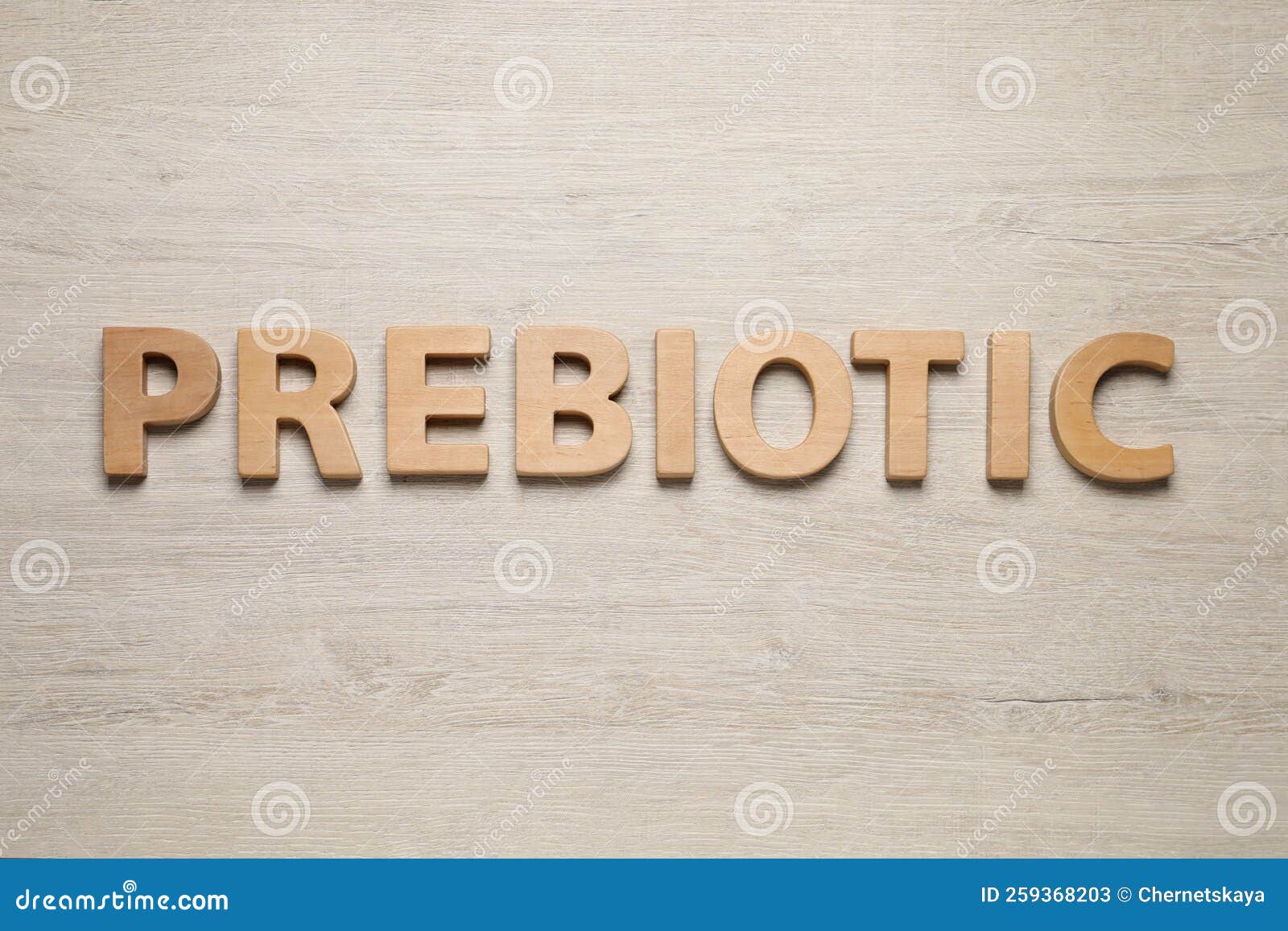 Word Prebiotic Made of Letters on Wooden Table, Top View Stock Image ...