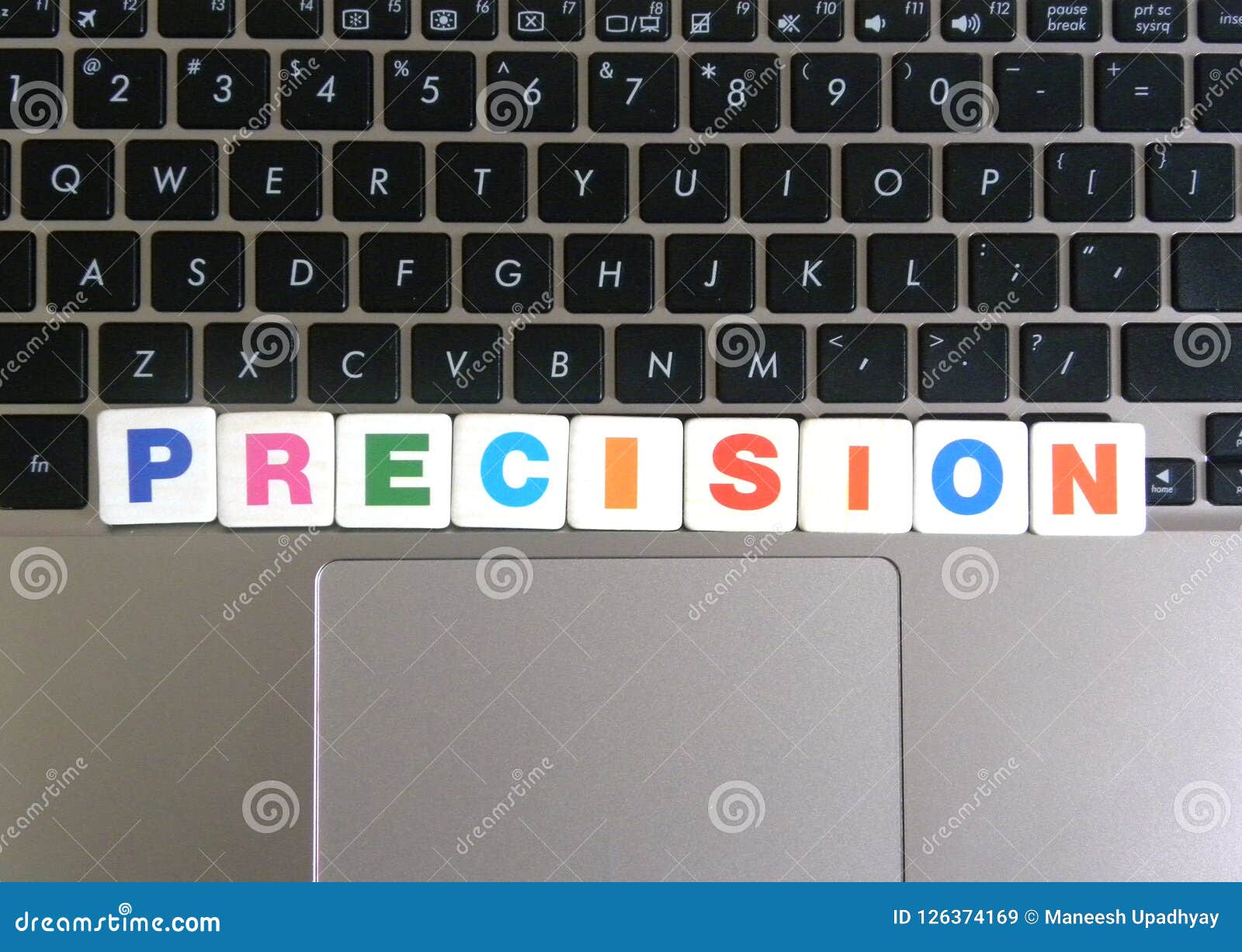 Word Precision on Keyboard Background Stock Image - Image of design ...