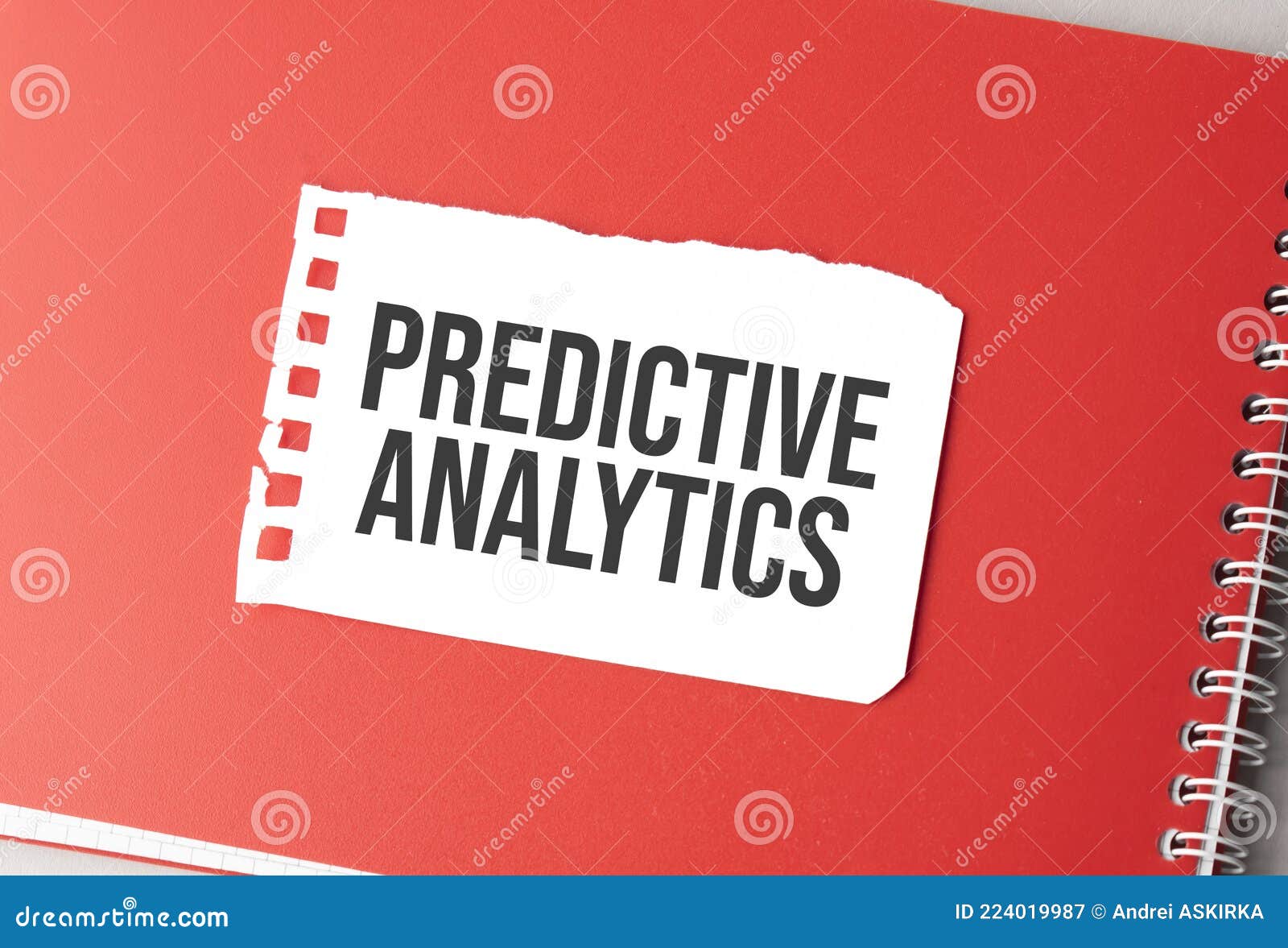 The Word PREDICTIVE ANALYTICS on Torn Paper on Red Notepad Stock Image ...
