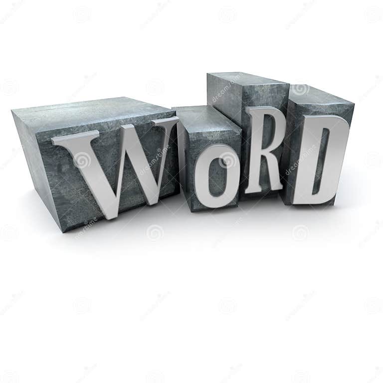 Word in print stock illustration. Illustration of shape - 11464346