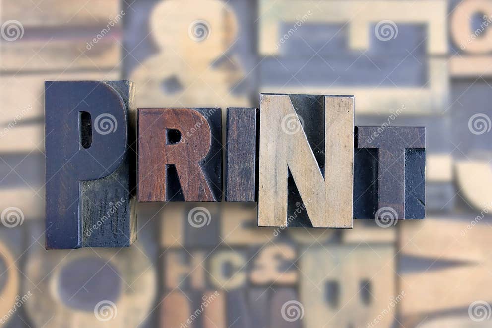 The word print stock photo. Image of spell, letter, letterpress - 14349604