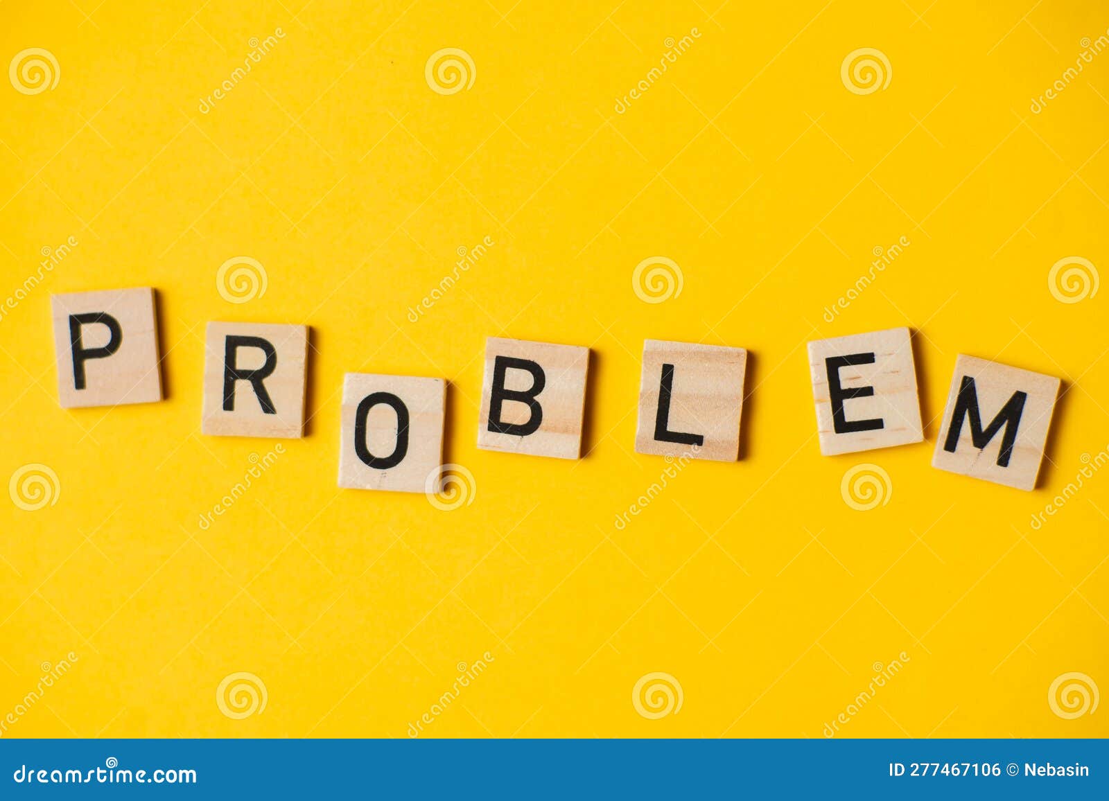 Word Problem on a Yellow Background. the Concept of Difficulties Stock ...