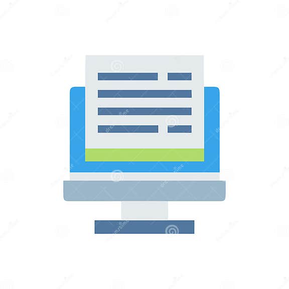Word Processor Icon for Document Creation Stock Illustration ...