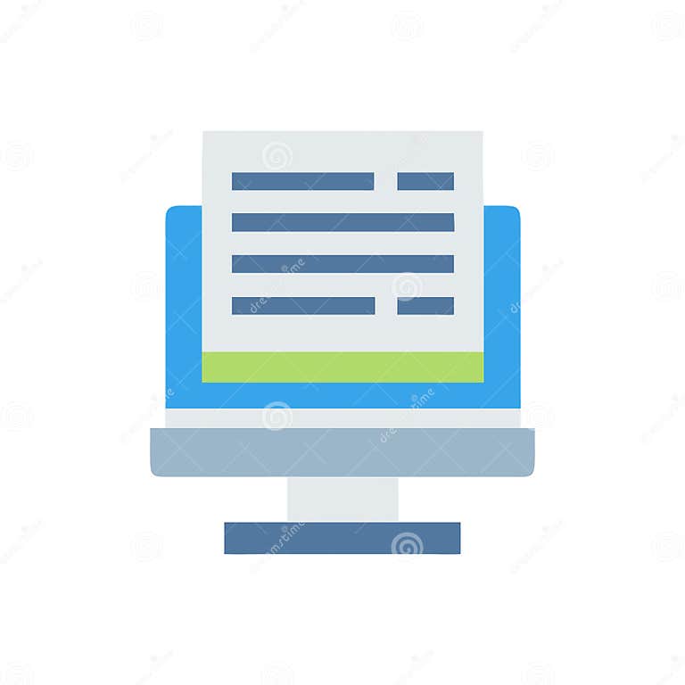 Word Processor Icon for Document Creation Stock Illustration ...