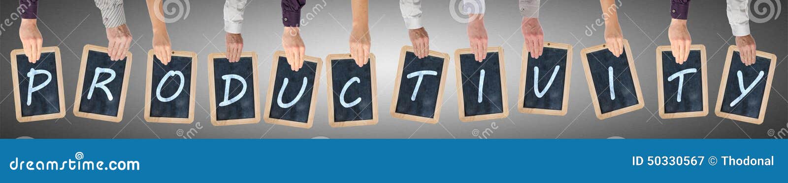Word Productivity on Chalkboards Stock Image - Image of management ...
