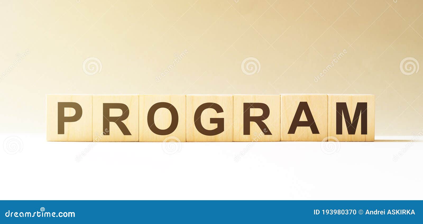 Word PROGRAM Made with Wood Building Blocks Stock Photo - Image of ...