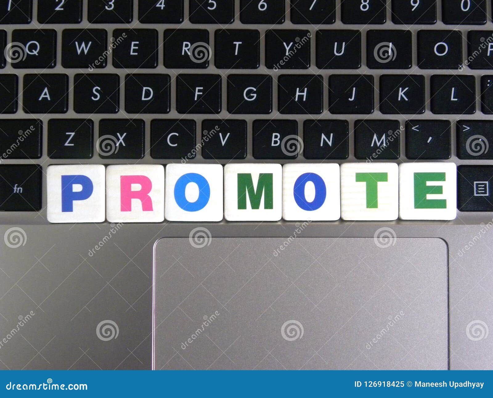 Word Promote on Keyboard Background Stock Image - Image of office, font ...