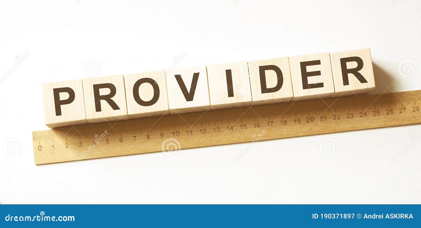 Word Provider Made with Wood Building Blocks Stock Image - Image of ...