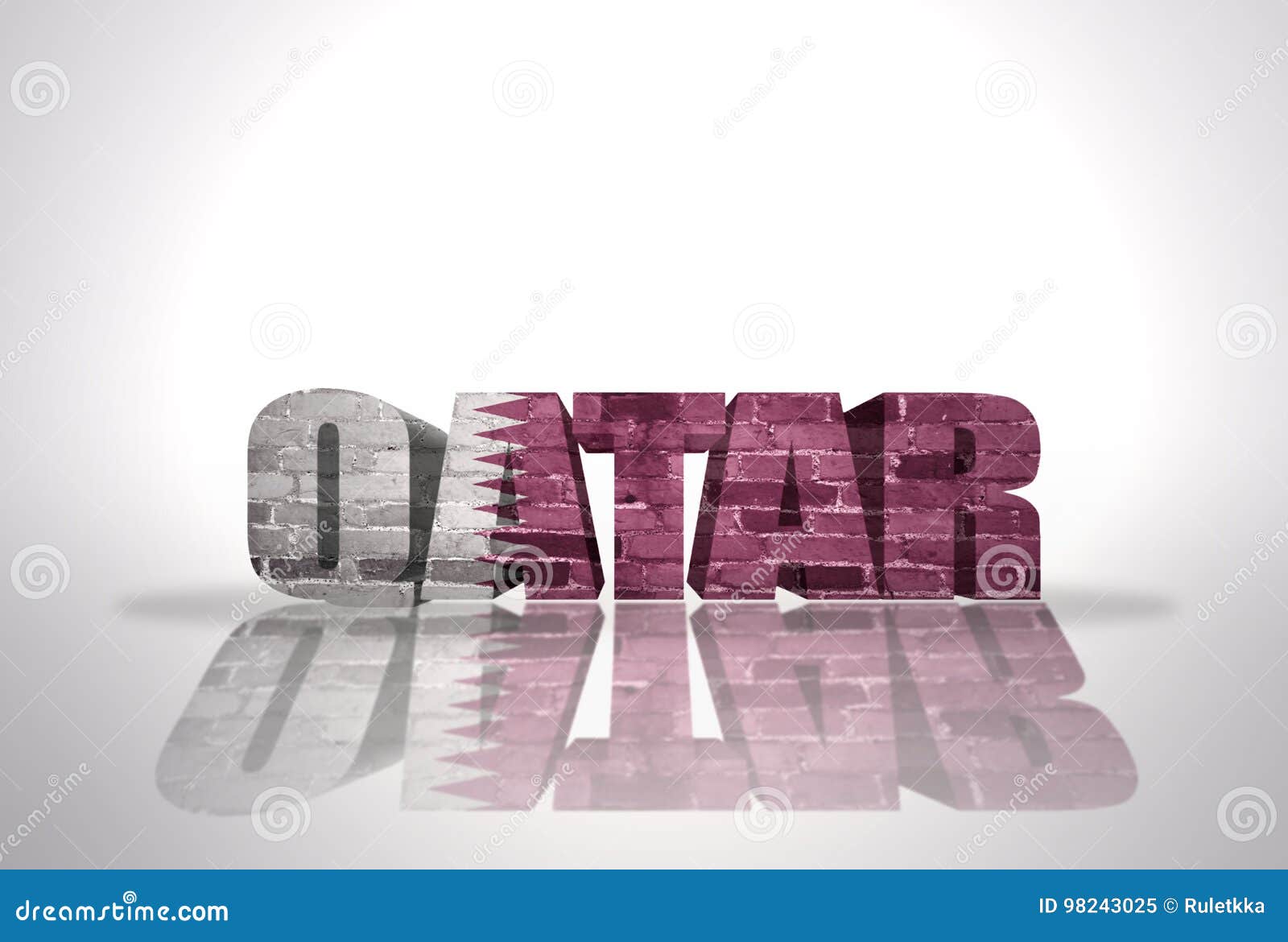 Word Qatar on the White Background Stock Illustration - Illustration of ...
