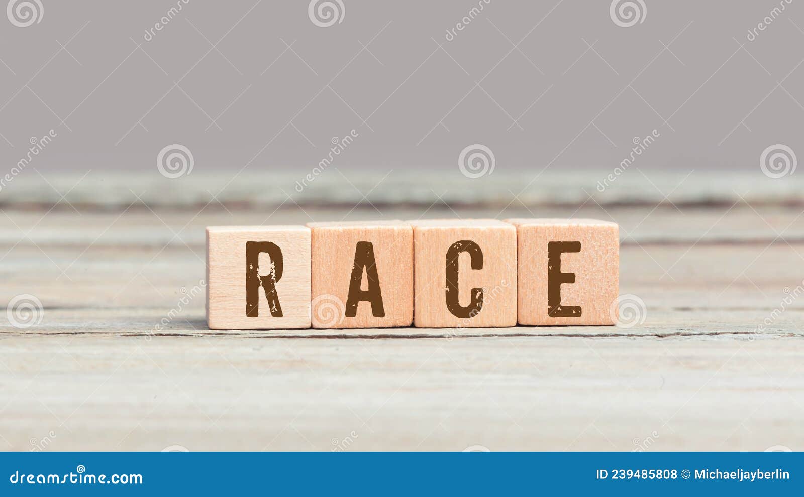 Word Race on wood cubes stock photo. Image of dices - 239485808