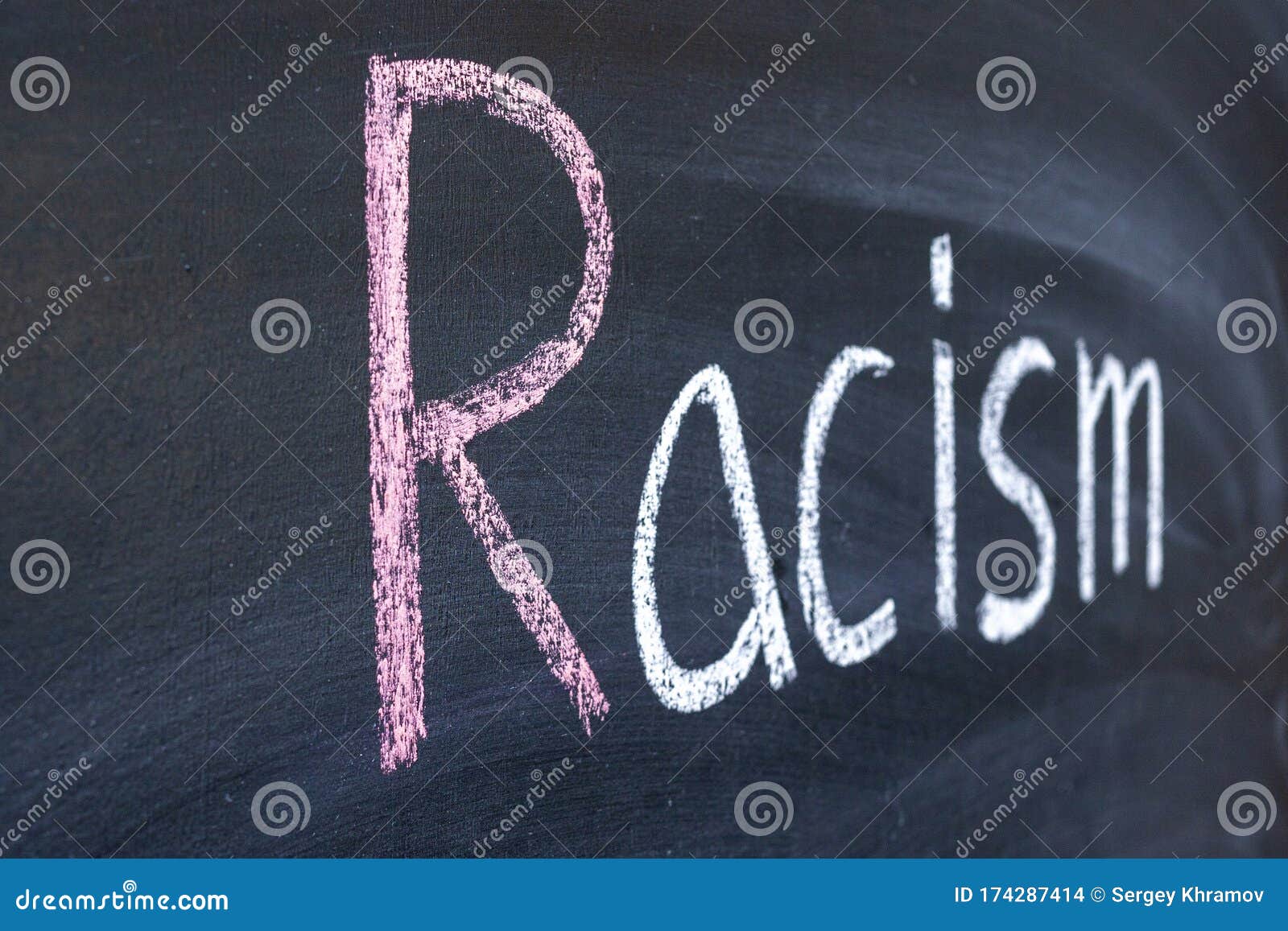 The Word Racism on a Chalkboard Stock Photo - Image of isolated ...
