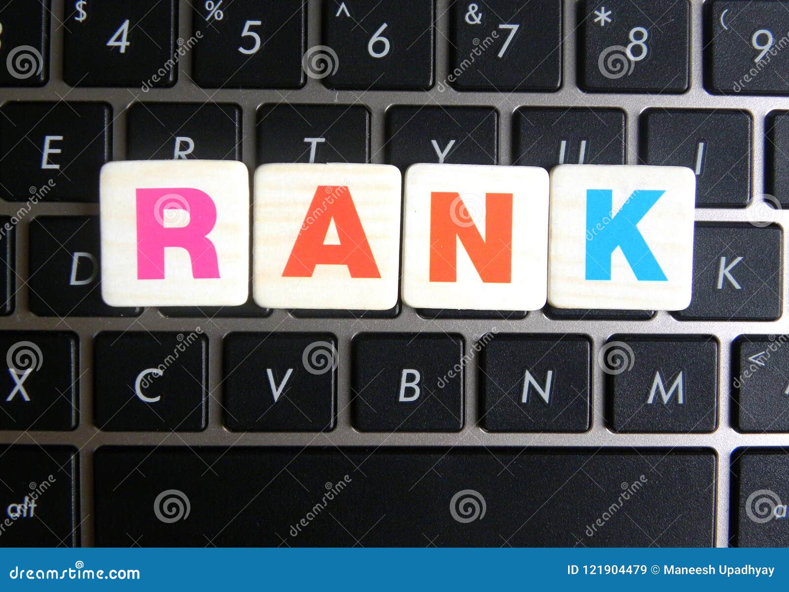 Word Rank on Keyboard Background Stock Image - Image of engine, online ...