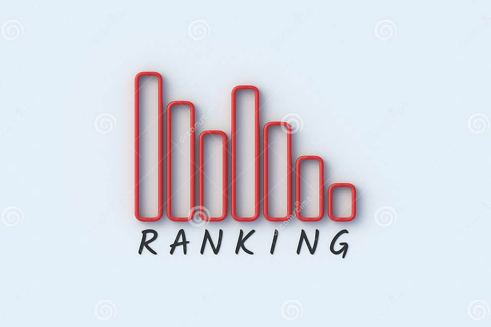 Word Ranking Near Decrease Graph Stock Illustration - Illustration of ...