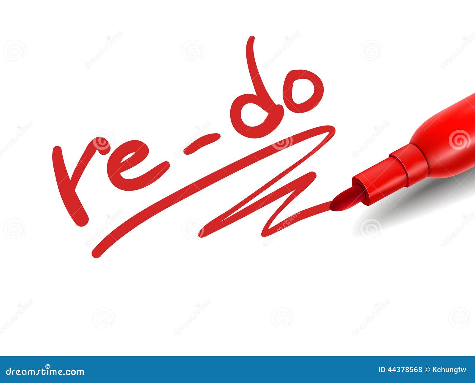 The Word Re-do with a Red Marker Stock Vector - Illustration of ...