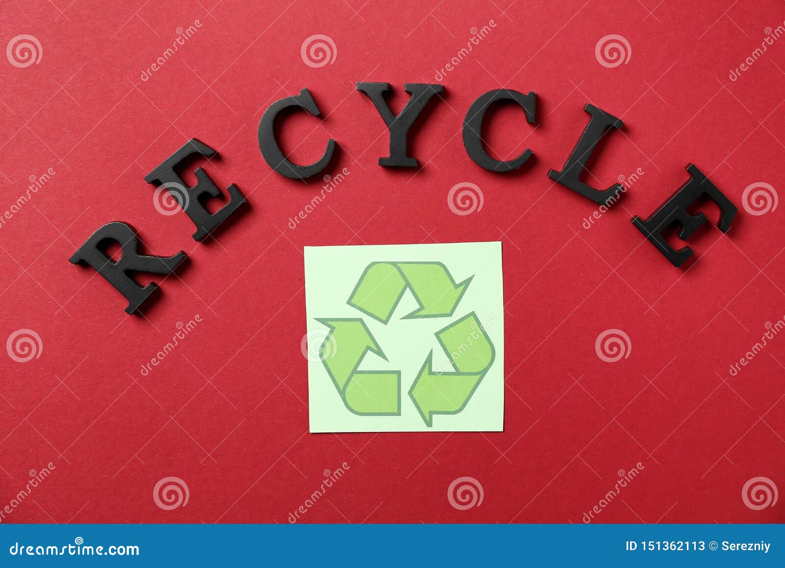 Word RECYCLE and Symbol on Color Background Stock Image - Image of ...