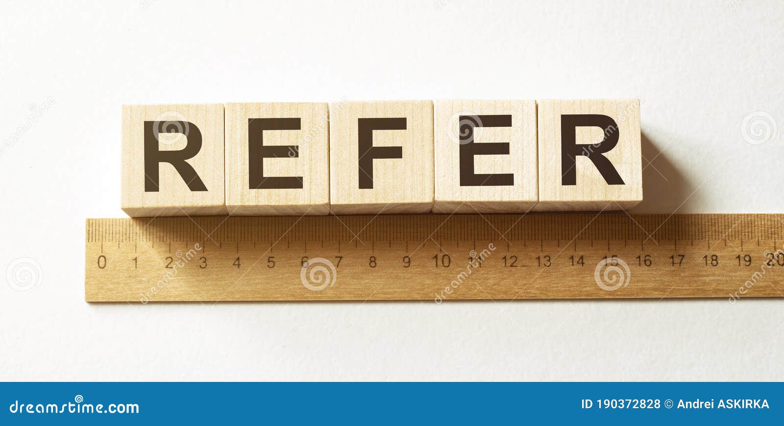 Word REFER Made with Wood Building Blocks Stock Photo - Image of ...