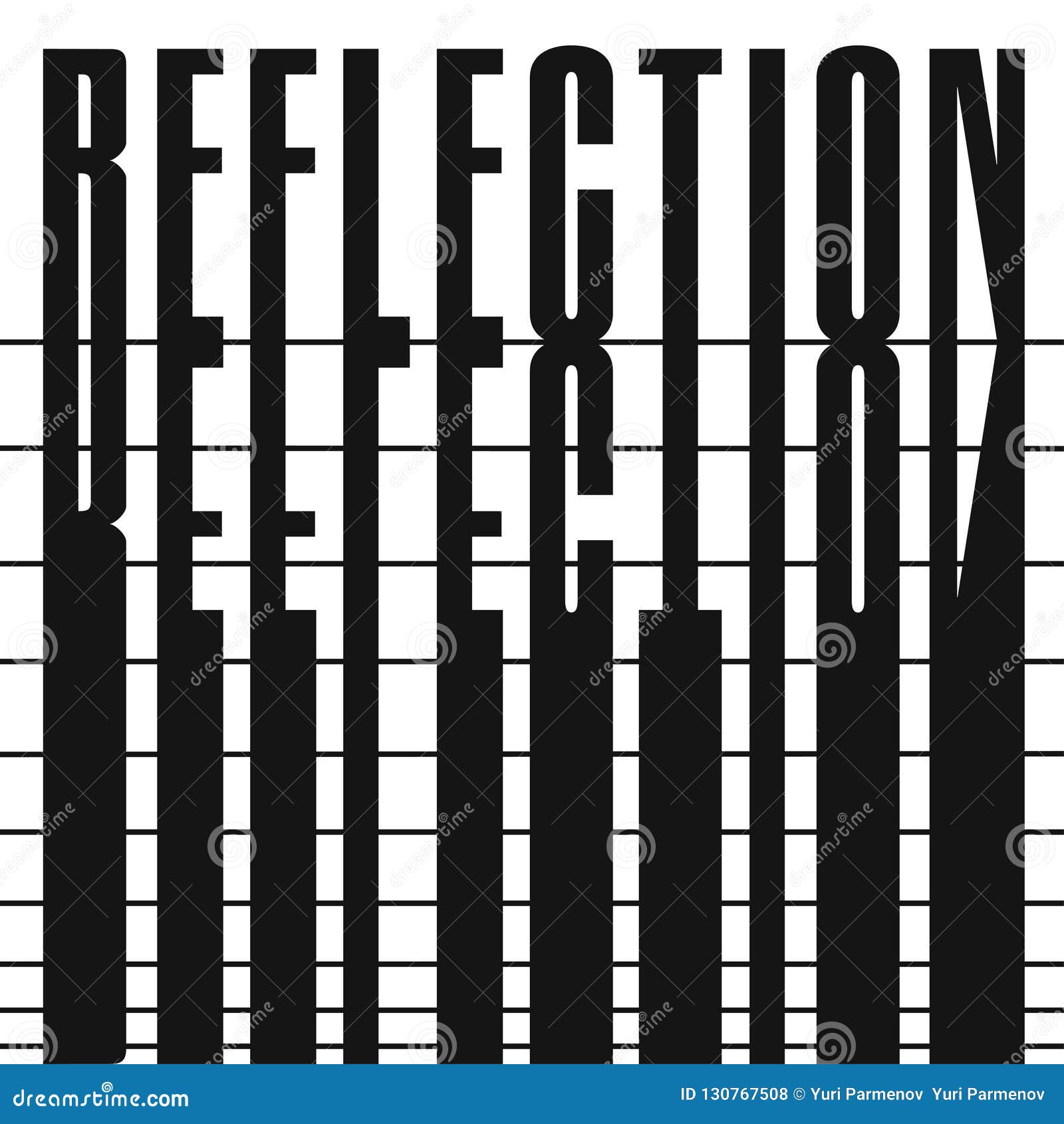 The Word - Reflection. Concept of Composition. Decorative Geometric ...