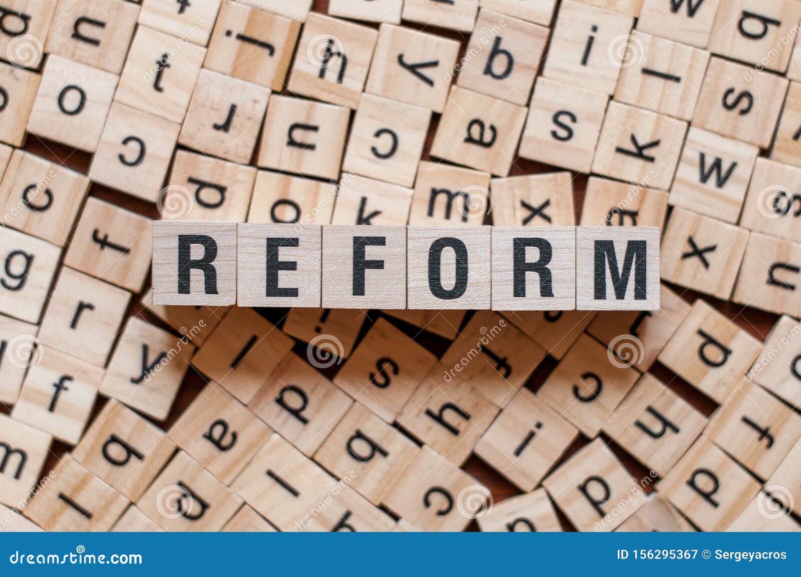The Word of REFORM on Building Blocks Concept Stock Image - Image of ...