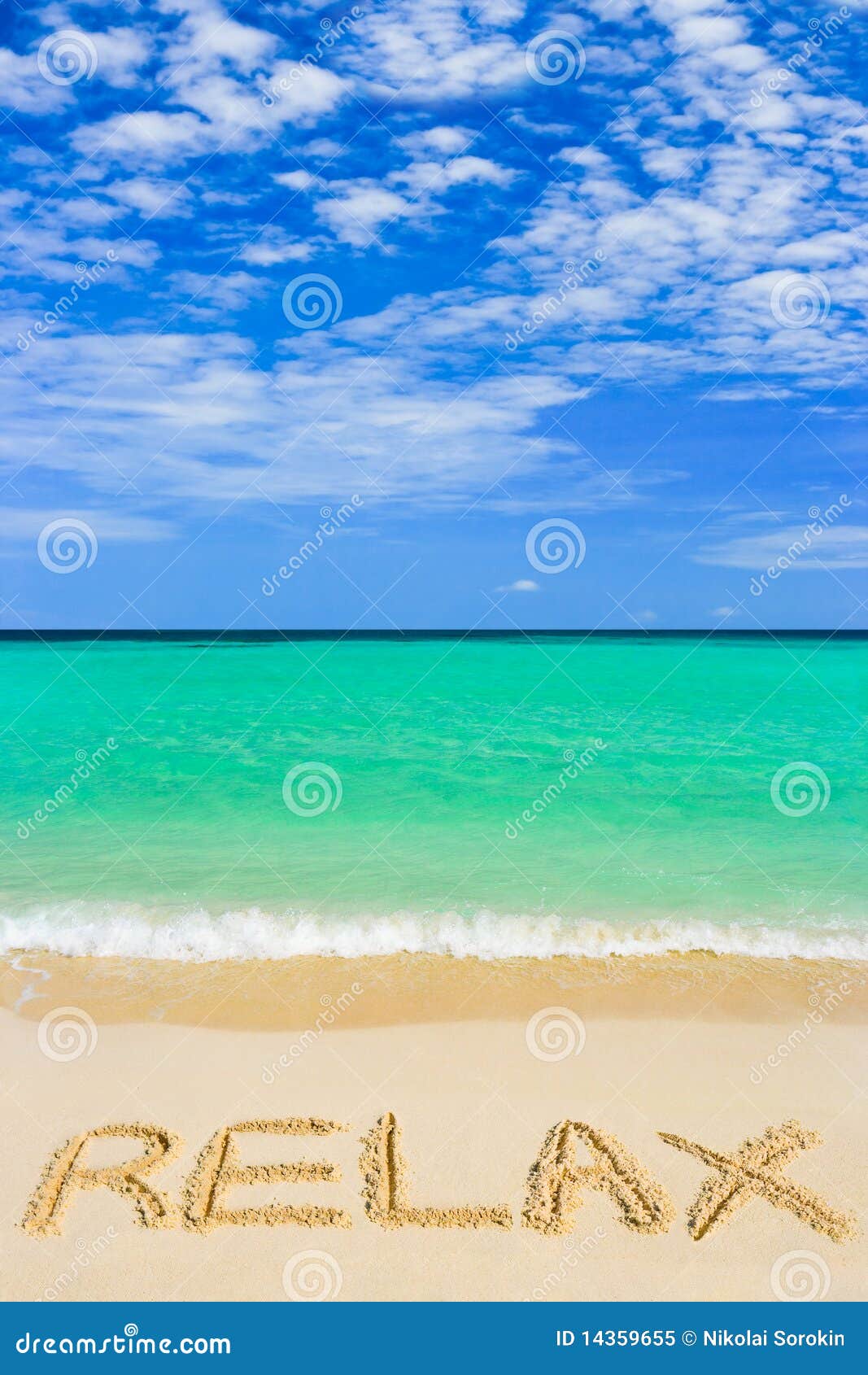 Word Relax on beach stock image. Image of relax, happiness - 14359655