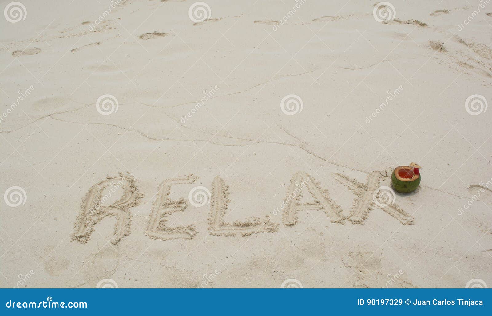 Word Relax on beach. stock image. Image of relax, concept - 90197329