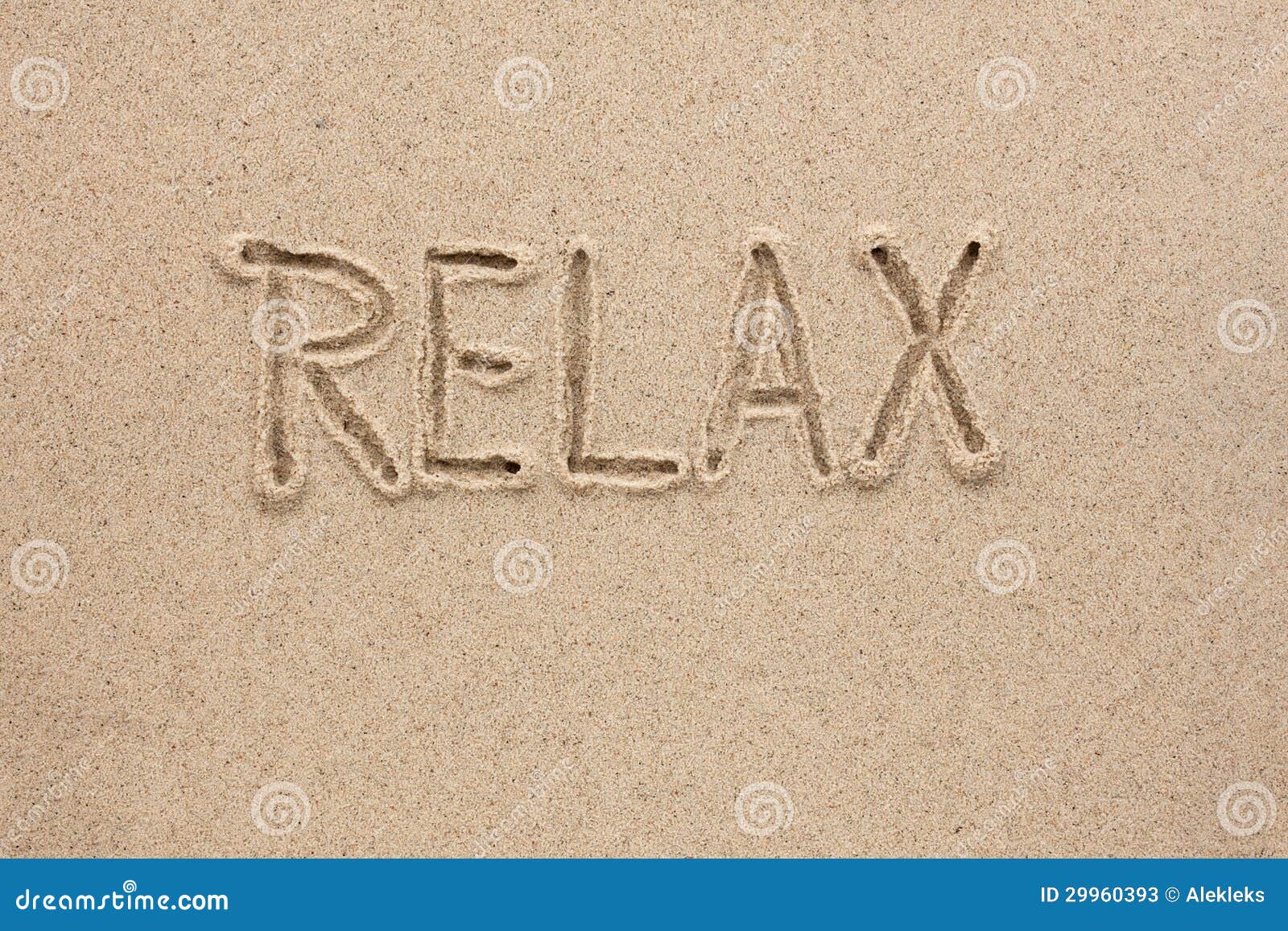 The Word Relax Written on the Sand Stock Image - Image of freedom ...