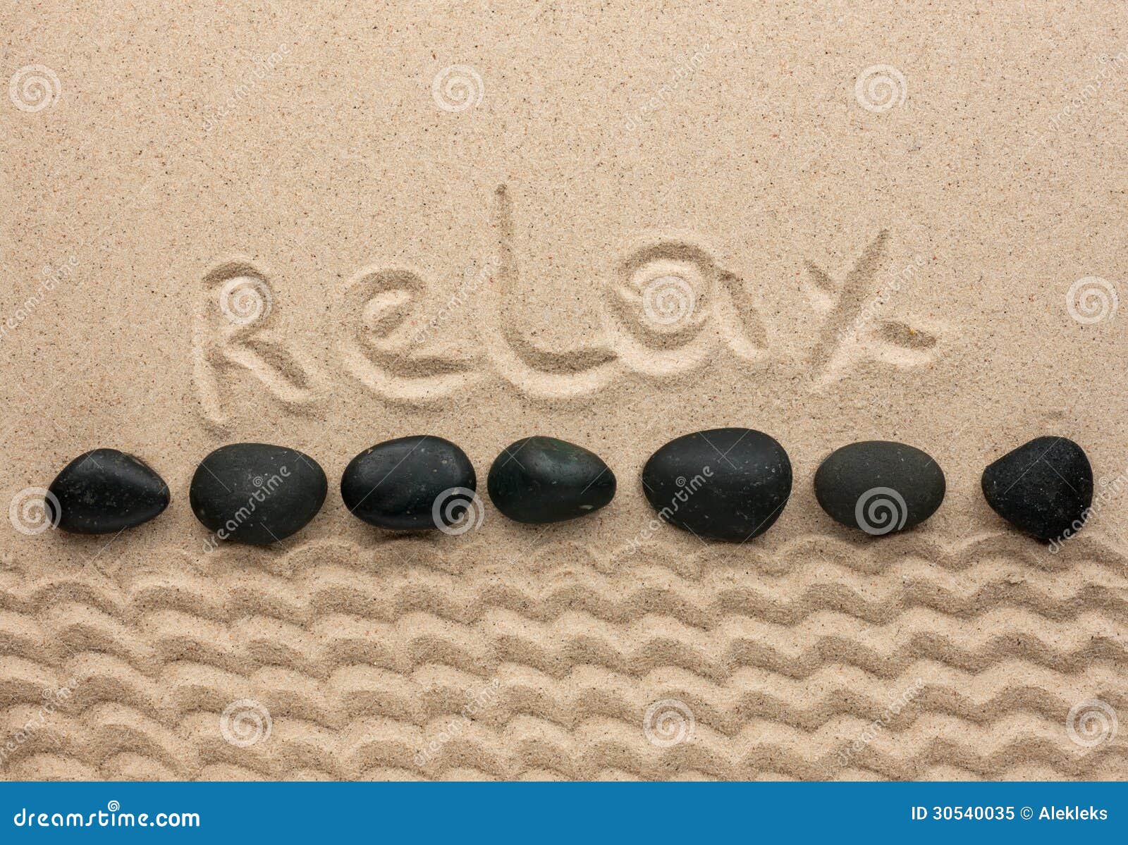 The Word Relax Written on the Sand Stock Image - Image of inscription ...