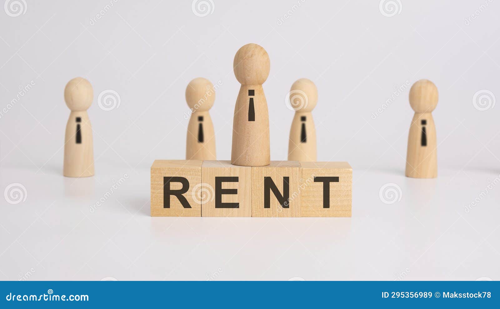 Word Rent Written on Wooden Dice Lying on a Table Stock Image - Image ...