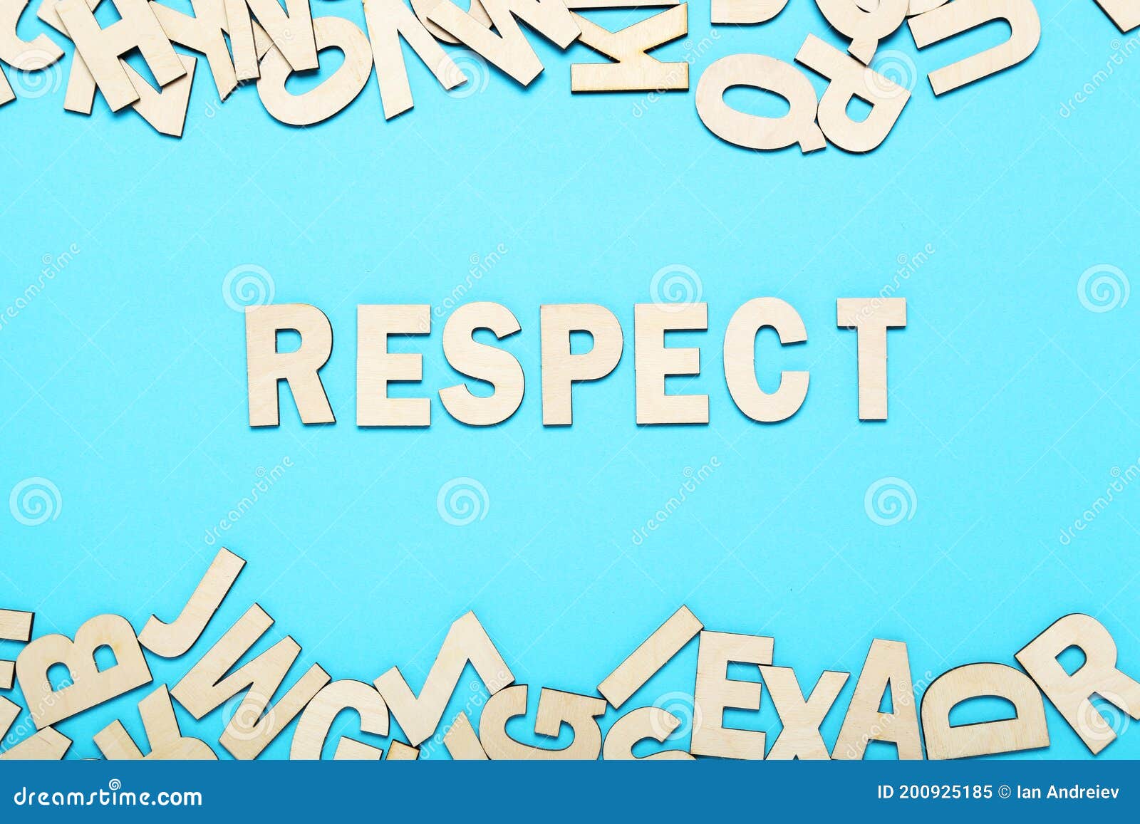 Word Respect by Wooden Letters Stock Image - Image of design, idea ...