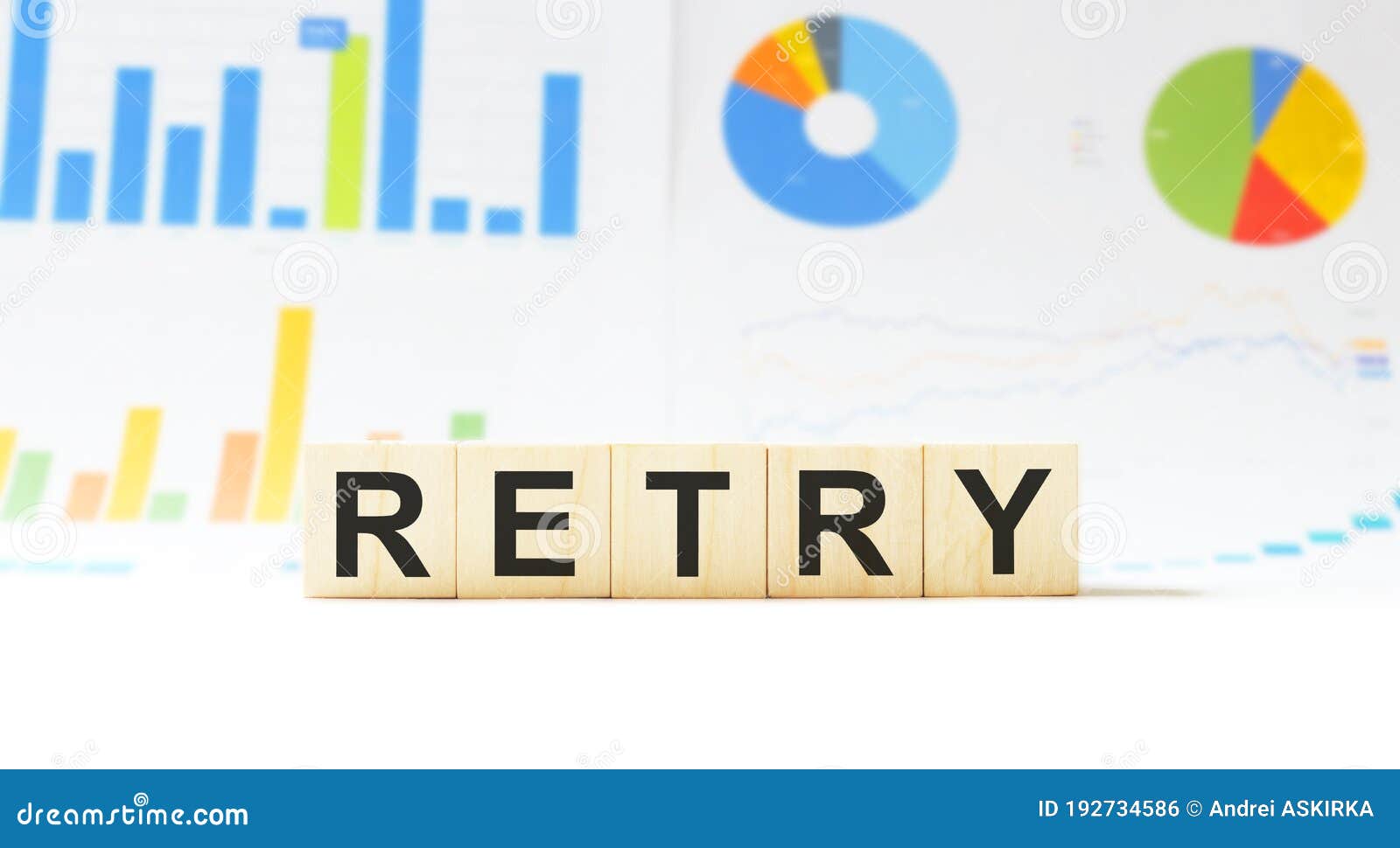 Word RETRY Made with Wood Building Blocks Stock Photo - Image of ...