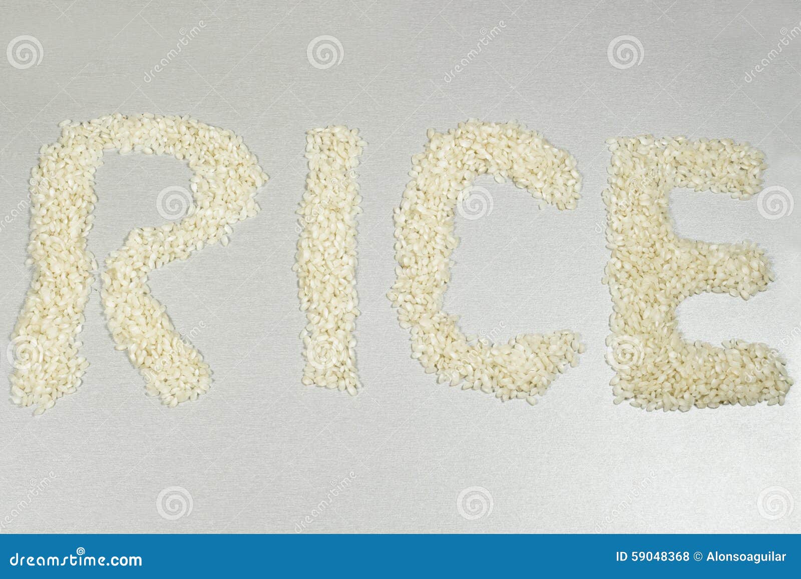 The Word Rice Written with Rice Grains Stock Photo - Image of written ...