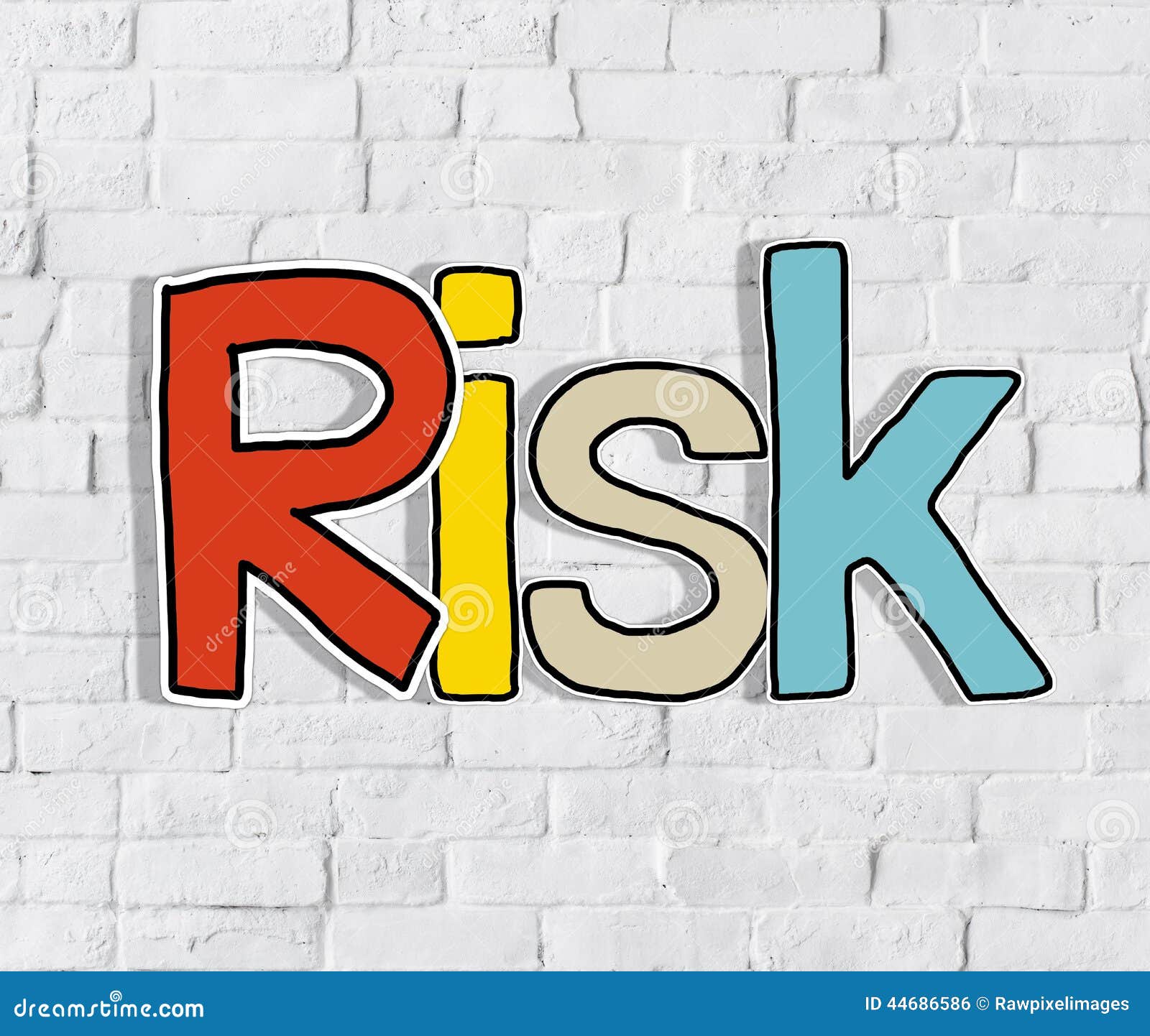 The Word Risk on a Brick Wall Background Stock Photo - Image of chances ...
