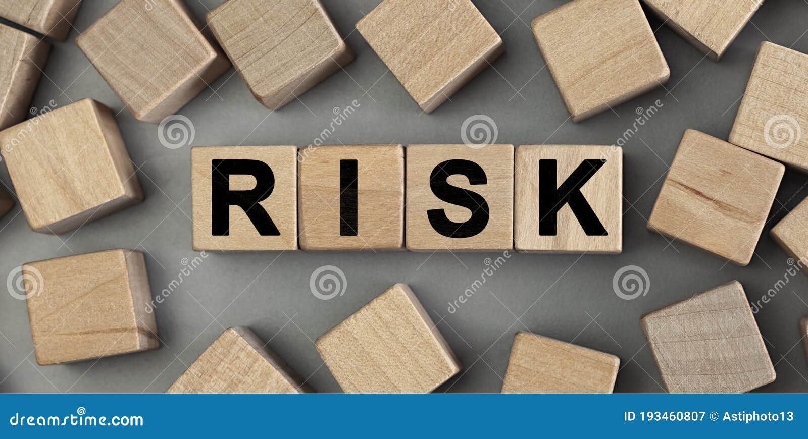 Word RISK Made with Wood Building Blocks. Top View Stock Image - Image ...