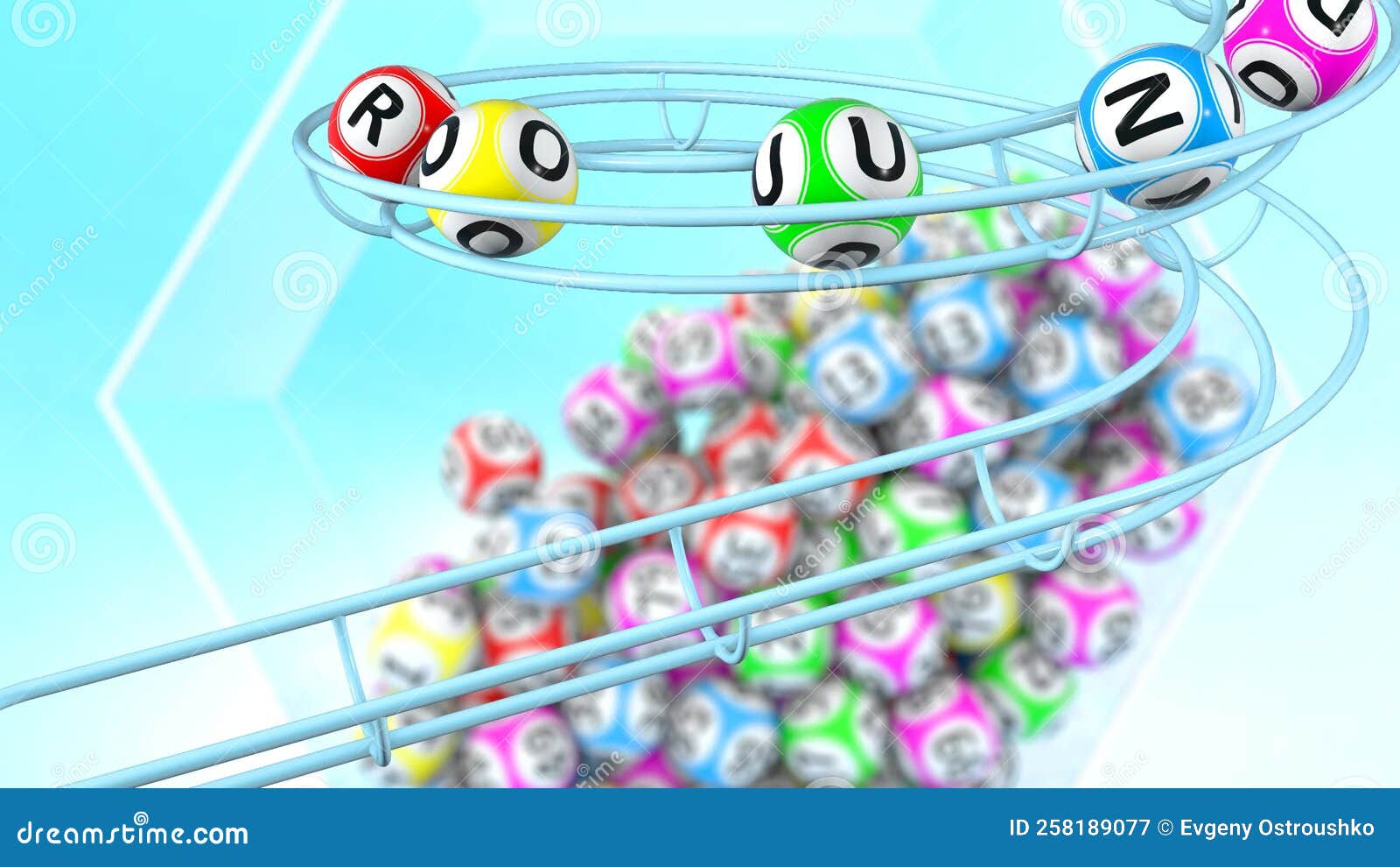 The Word ROUND Make Up Rolling Out Bingo Balls Stock Video - Video of ...