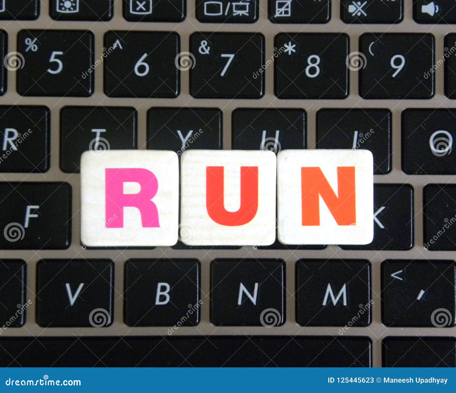 Word Run on Keyboard Background Stock Image - Image of laptop, english ...