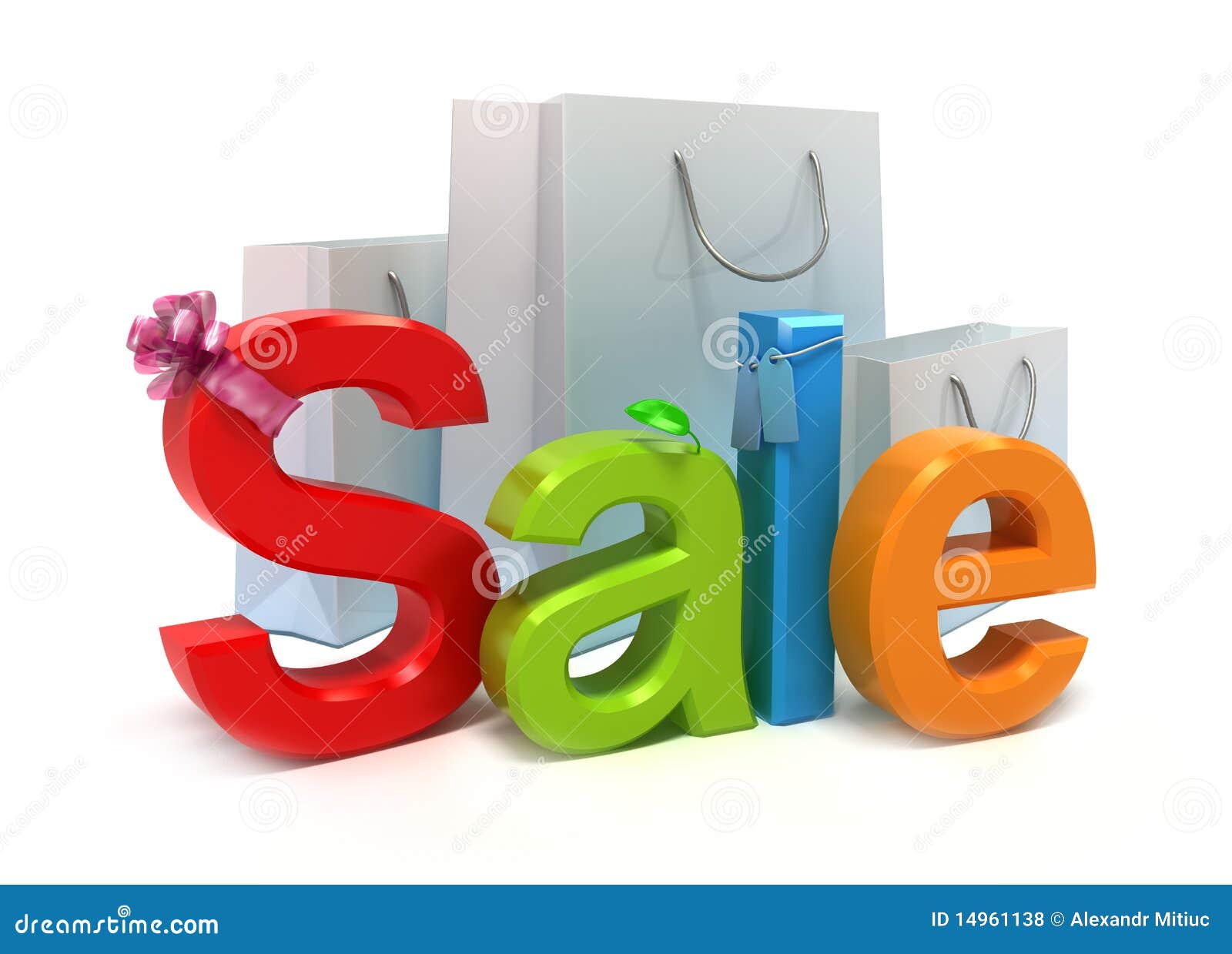 Word Sale with Colourful Letters Stock Illustration - Illustration of ...