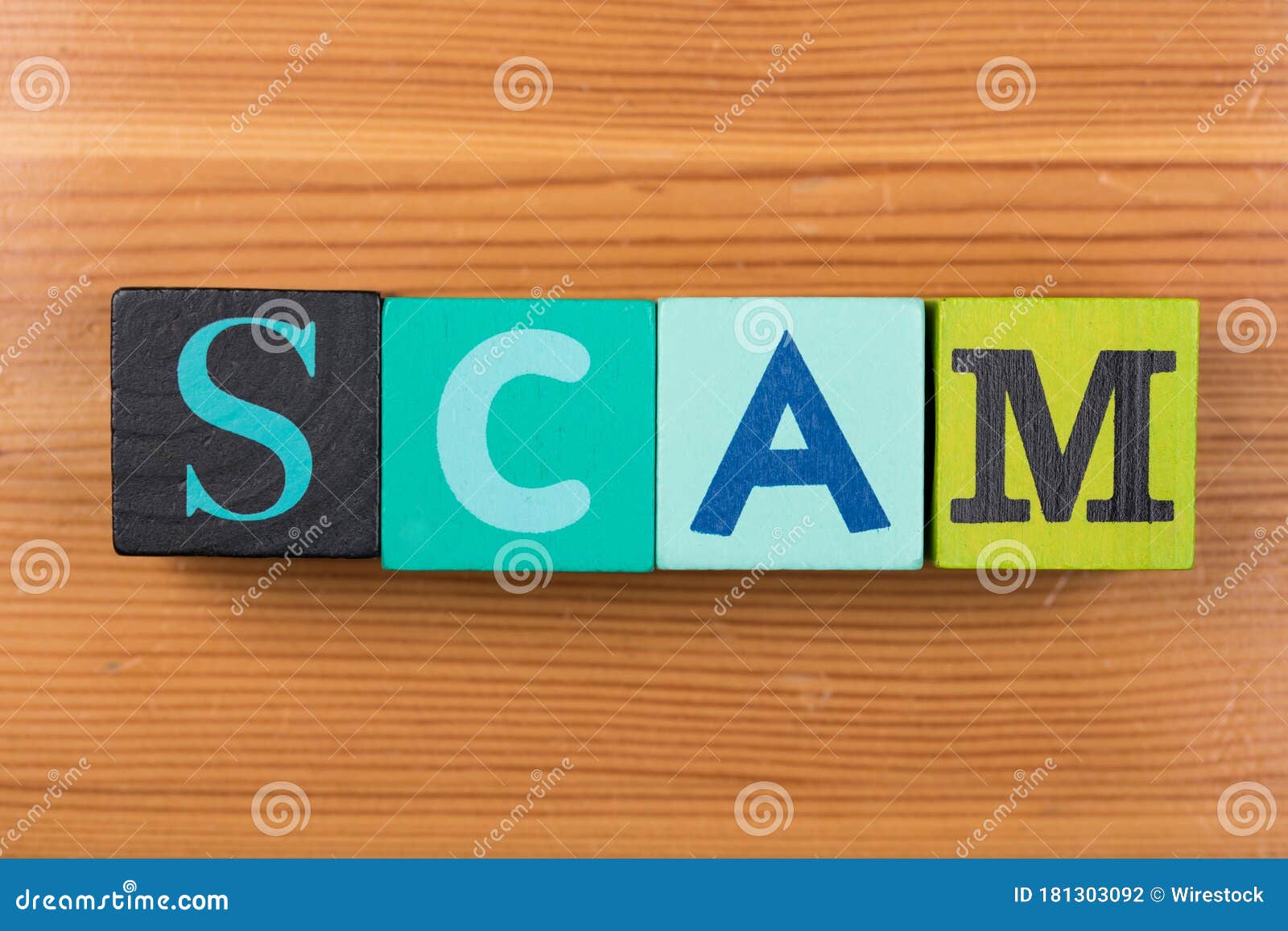 A Word Scam with Cubes Colours Stock Photo - Image of virus, computer ...