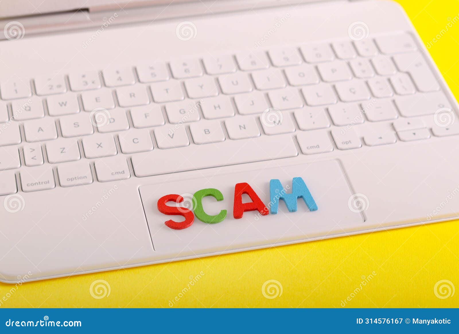 The Word â€“ Scam â€“ Over Keyboard Stock Image - Image of laptop ...