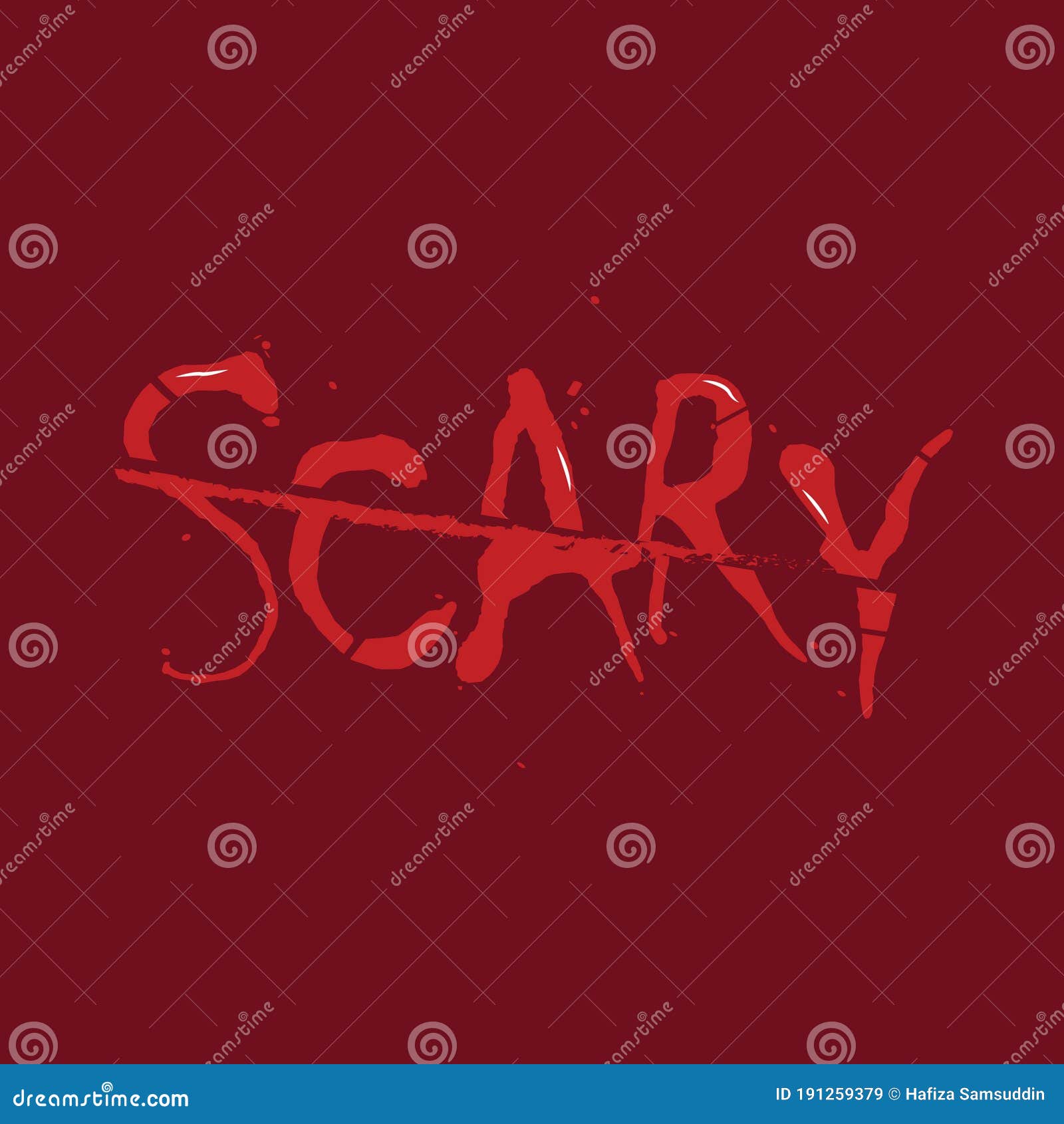 Word Scary. Vector Illustration Decorative Design Stock Vector ...