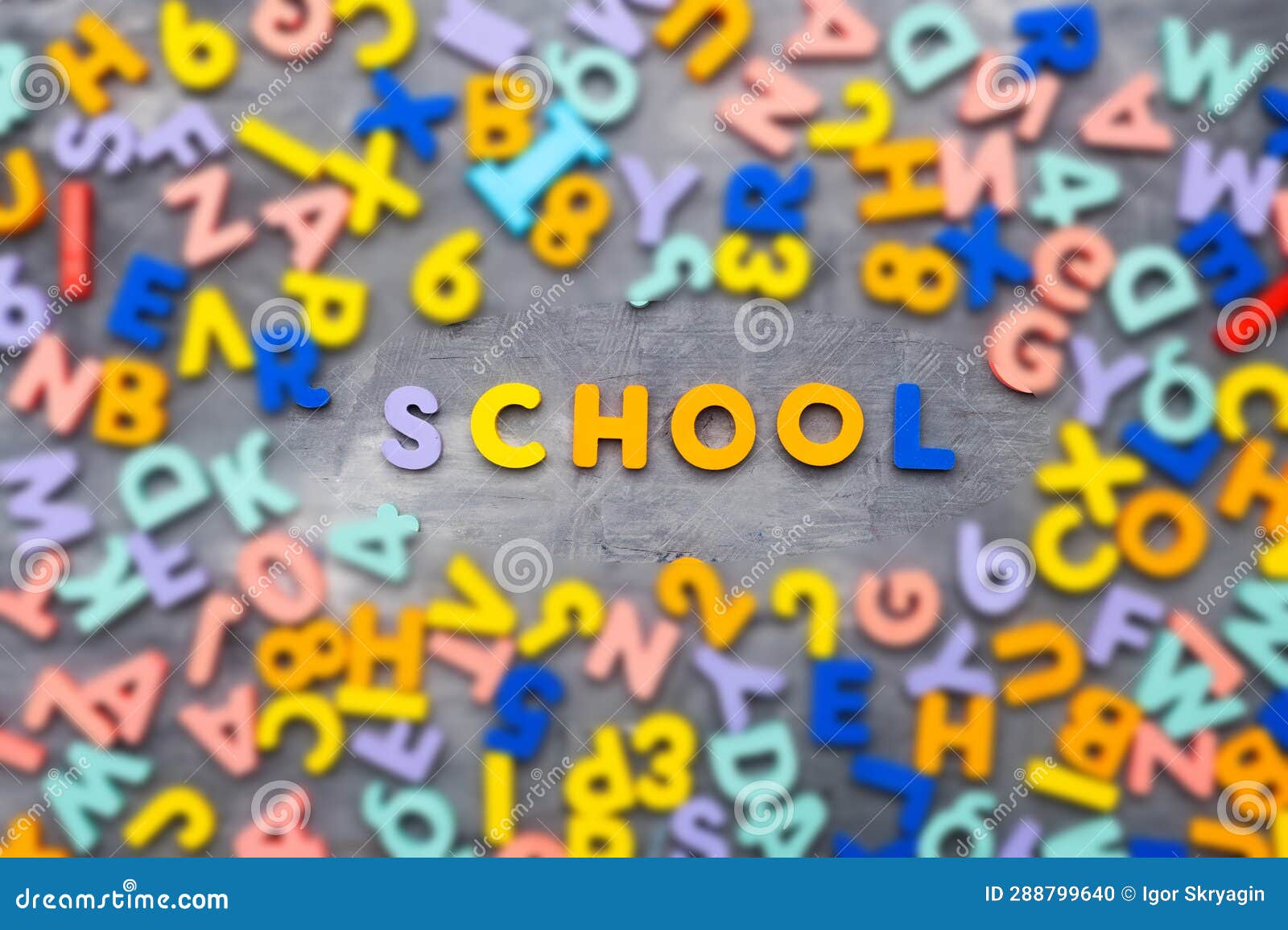 Word SCHOOL is Made Up of Multi-colored Letters of the Alphabet. Back ...