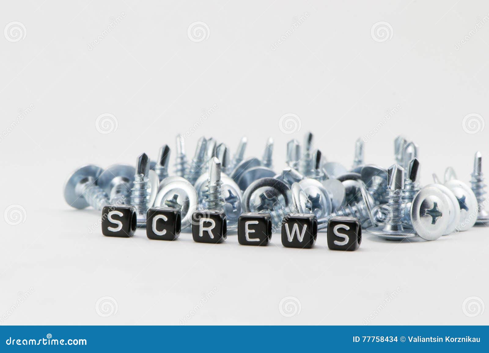 Word of screws stock photo. Image of bedbugs, macro, construction ...