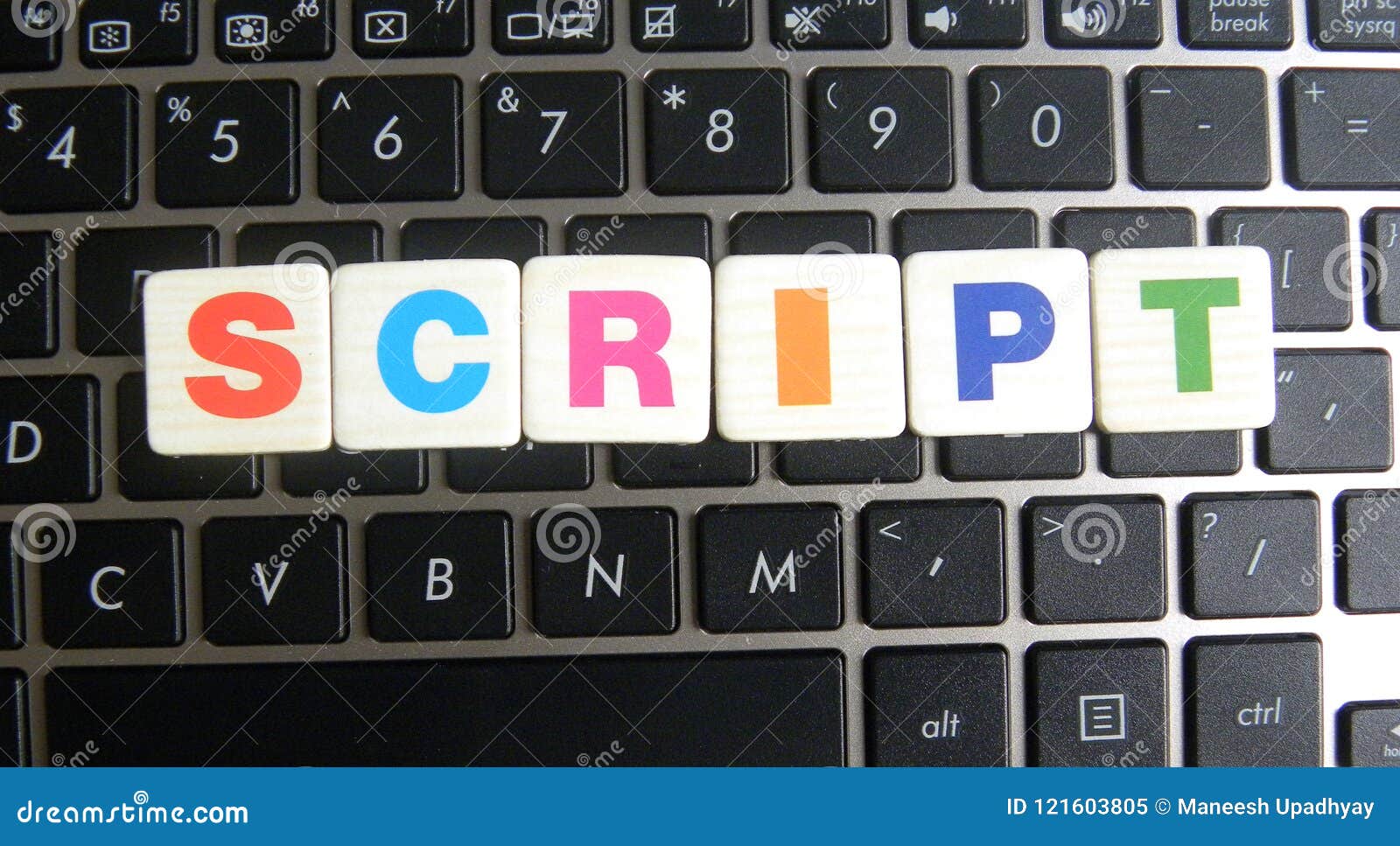 Word Script on Keyboard Background Stock Image - Image of language ...
