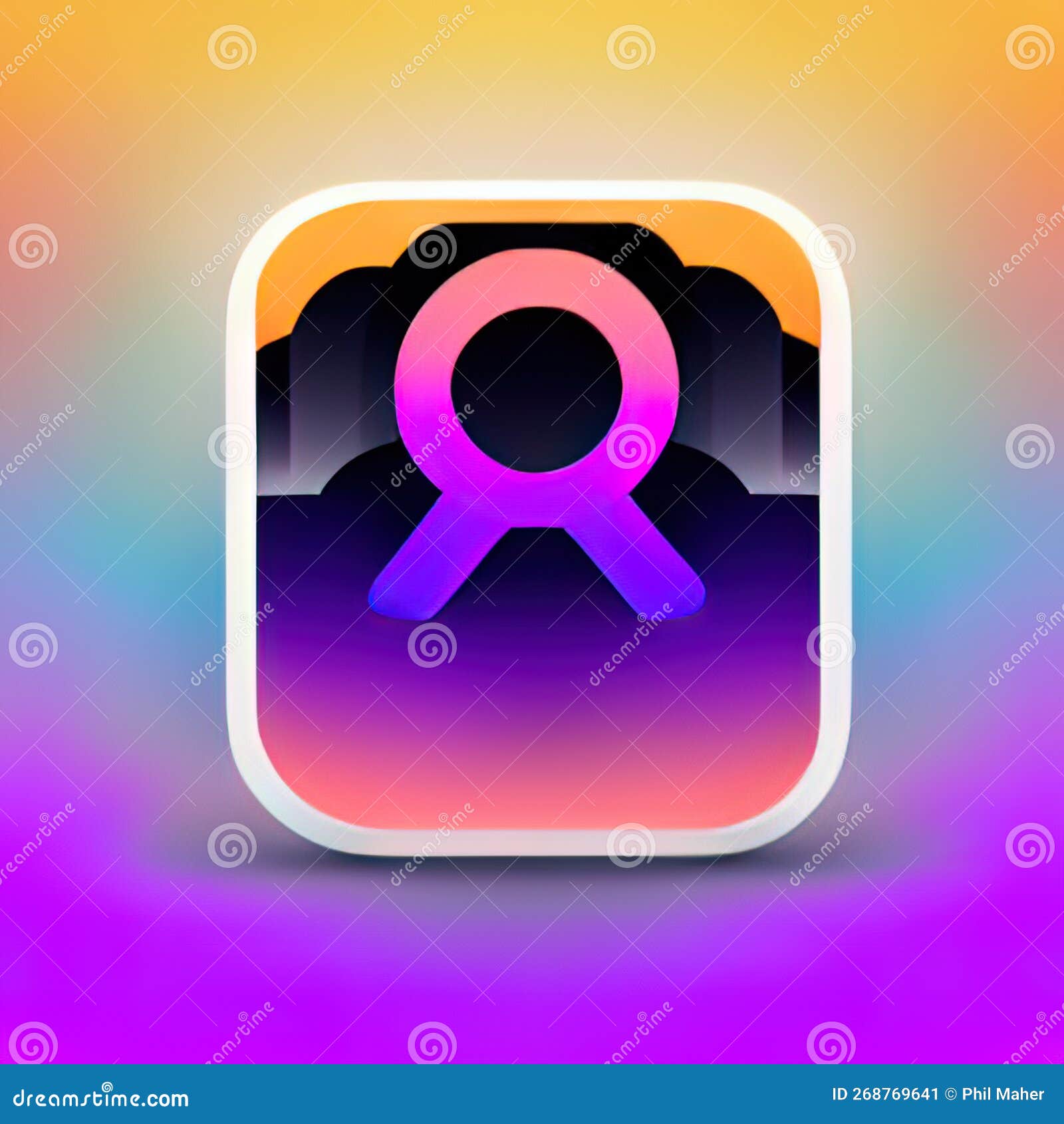 Word Search Software App Icon. Generative AI. Stock Image - Image of ...