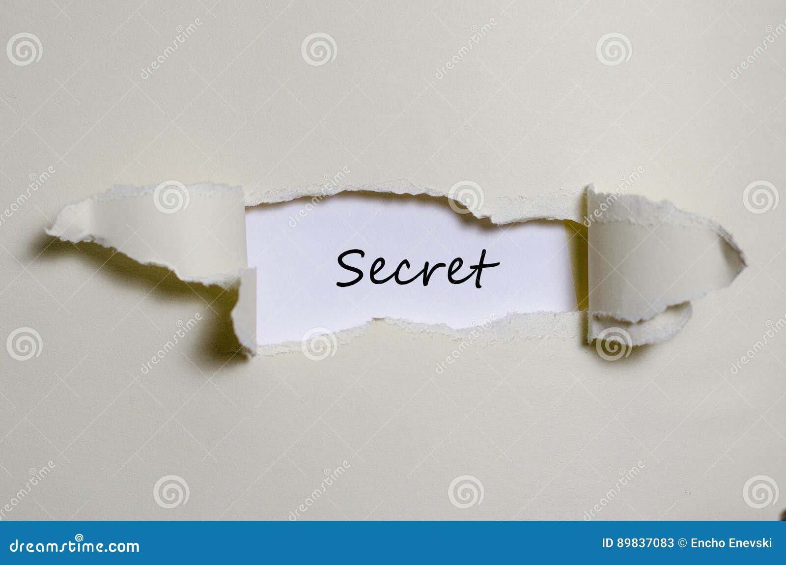 The Word Secret Appearing Behind Torn Paper Stock Image - Image of ...