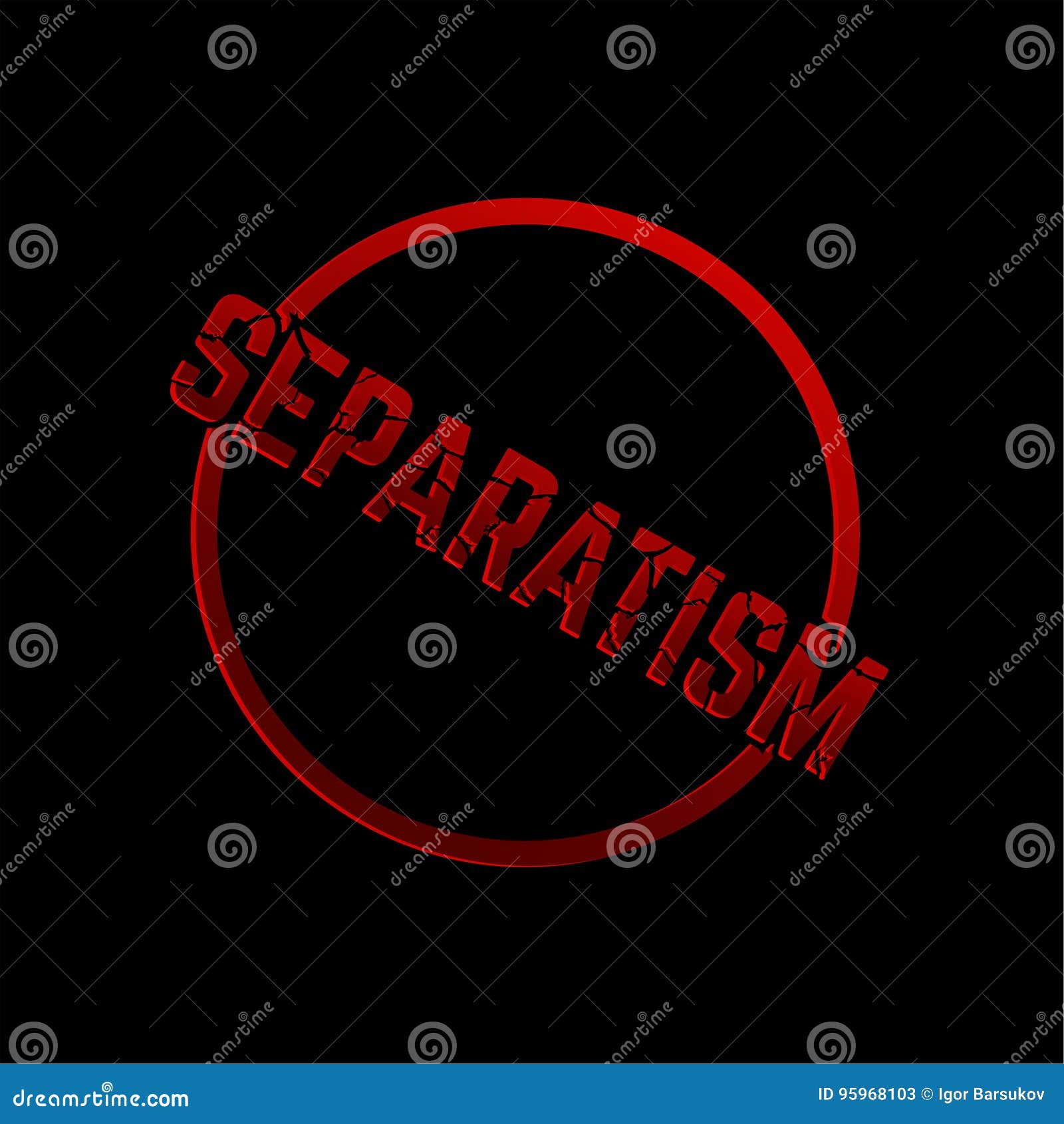 The Word Separatism Cartoon Vector | CartoonDealer.com #95968103