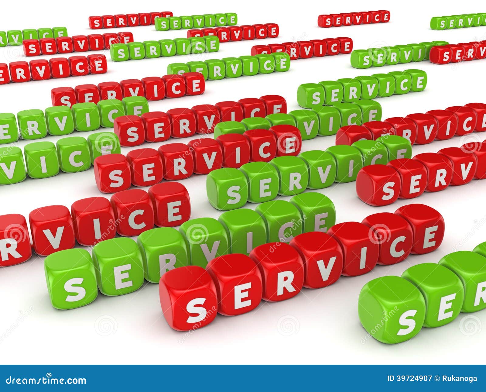 Word Service With Thumb Vector. Flat Vector Illustration On White ...