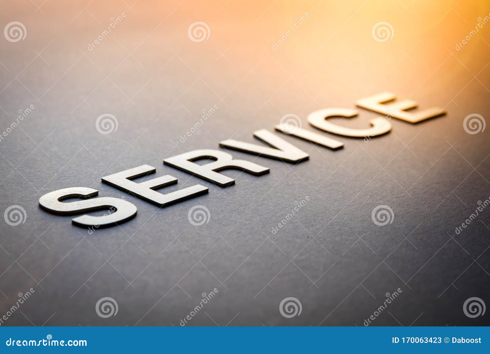 Word Service Written with White Solid Letters Stock Image - Image of ...