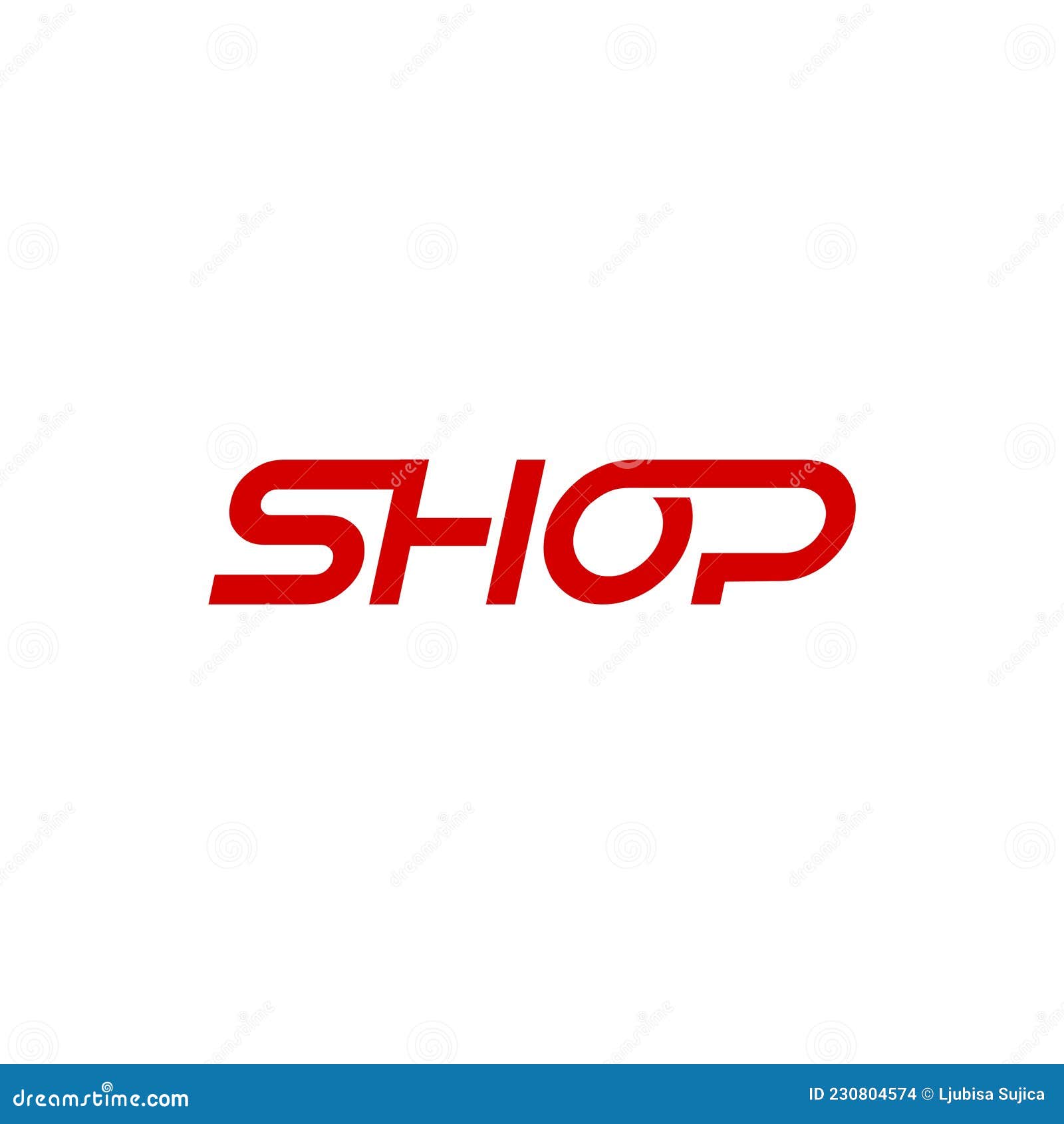 Word Shop Icon Isolated on White Background Stock Vector - Illustration ...