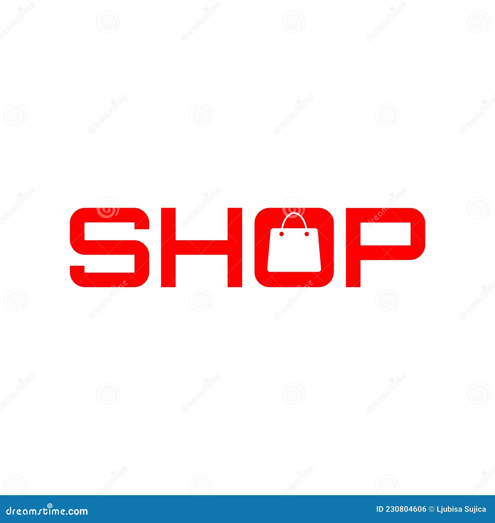 Word Shop Icon Isolated on White Background Stock Vector - Illustration ...