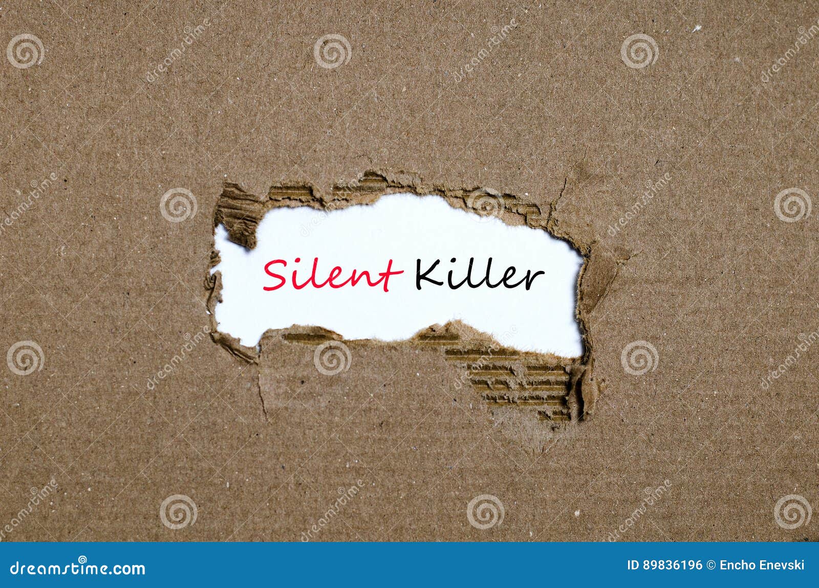 The Word Silent Killer Appearing Behind Torn Paper Stock Image ...